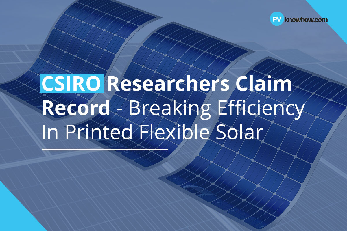 CSIRO Achieves Breakthrough in Flexible Printed Solar Panels