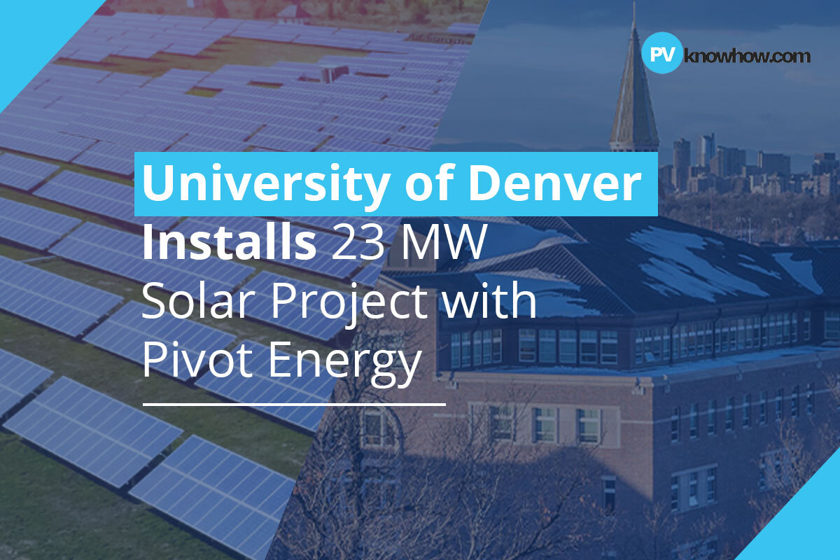 University of Denver Installs 23 MW Solar Project