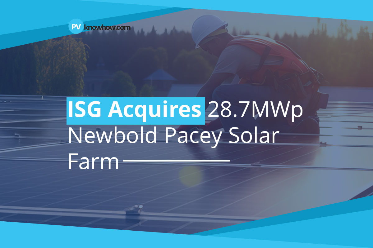 ISG Renewables Acquires 29MWp Newbold Pacey Solar Farm