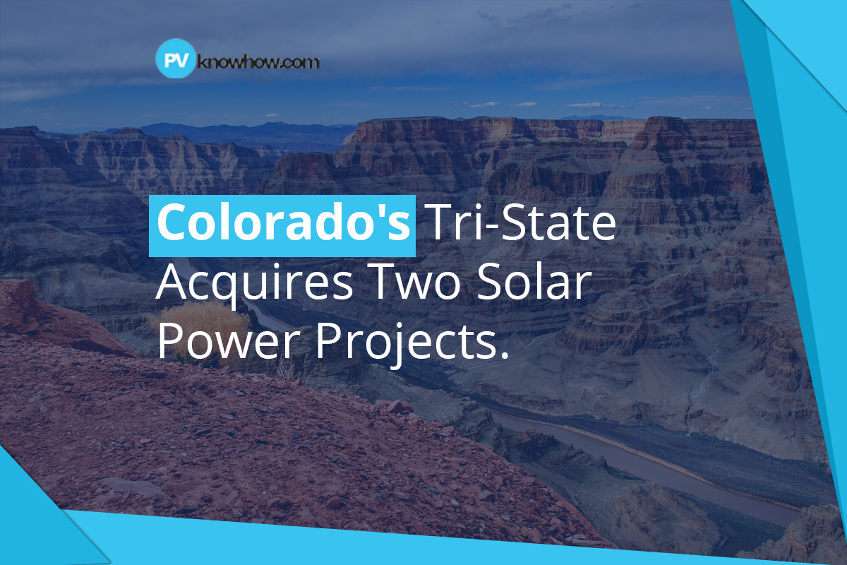 Tri-State Acquires Two Major Colorado Solar Projects from JUWI