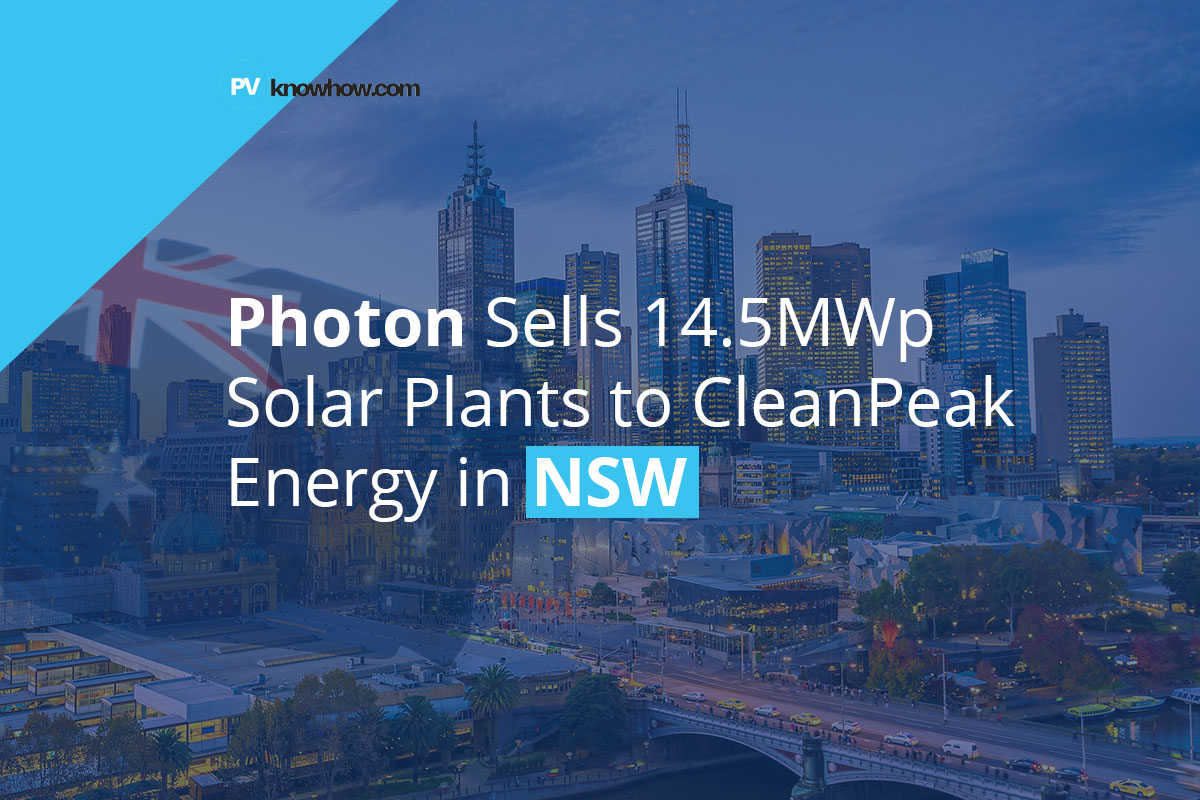 Photon Energy Sells NSW Solar Portfolio to CleanPeak Energy