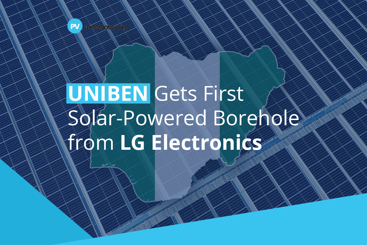 LG Electronics Donates First Solar-Powered Borehole to UNIBEN