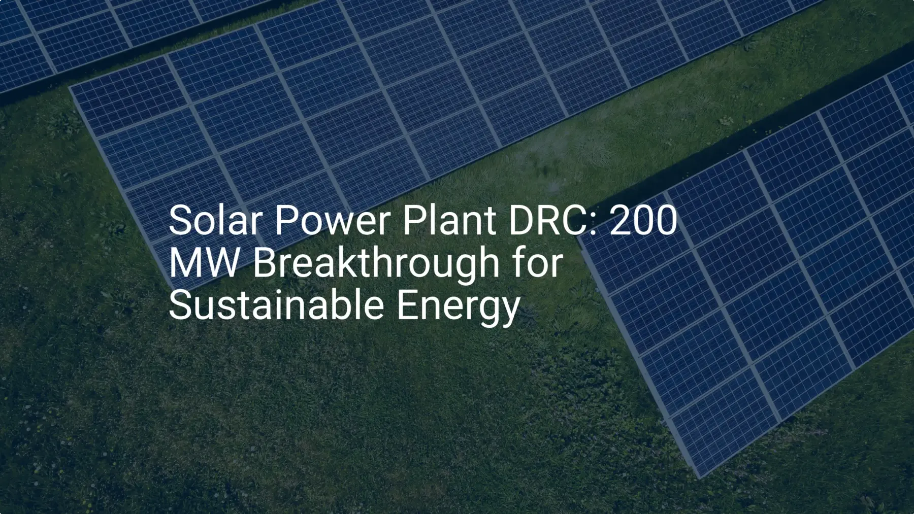 Democratic Republic of the Congo Solar Panel Manufacturing Report ...