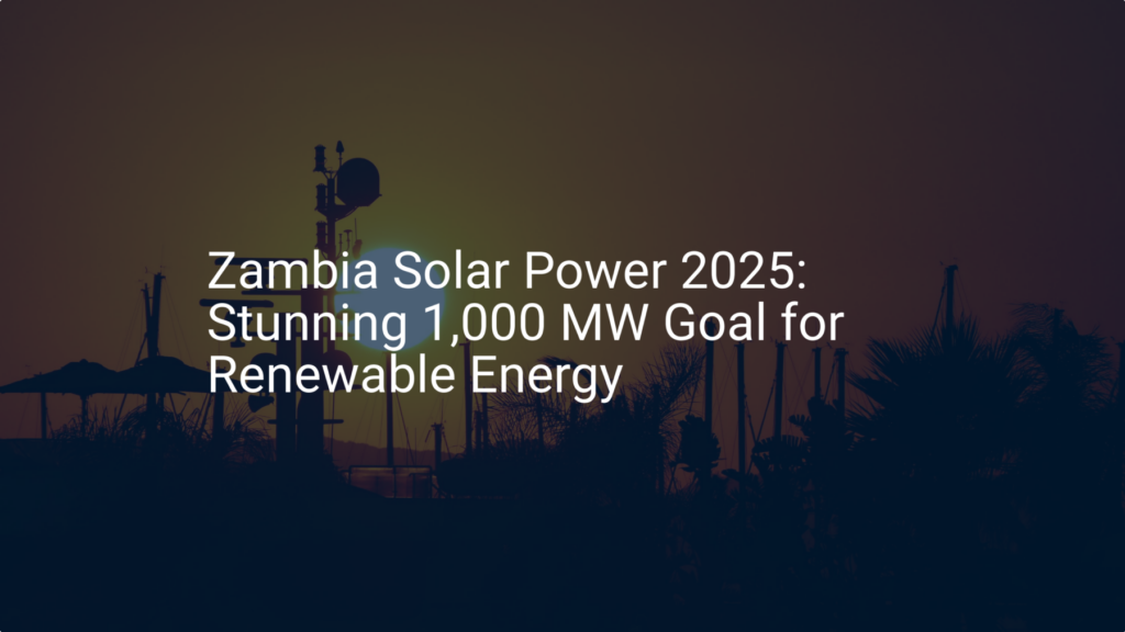 Zambia Solar Panel Manufacturing Report | Market Analysis and Insights