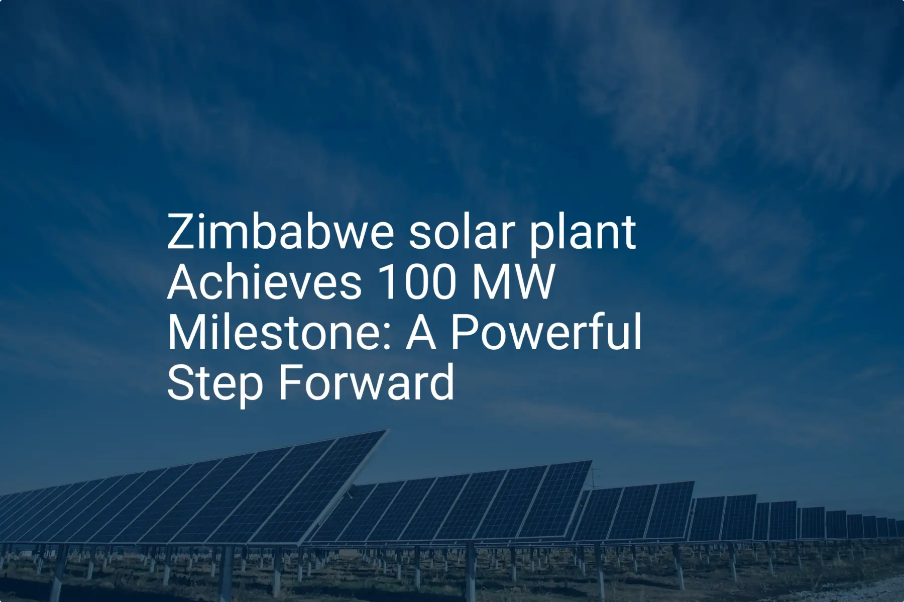 Zimbabwe Solar Panel Manufacturing Report | Market Analysis and Insights