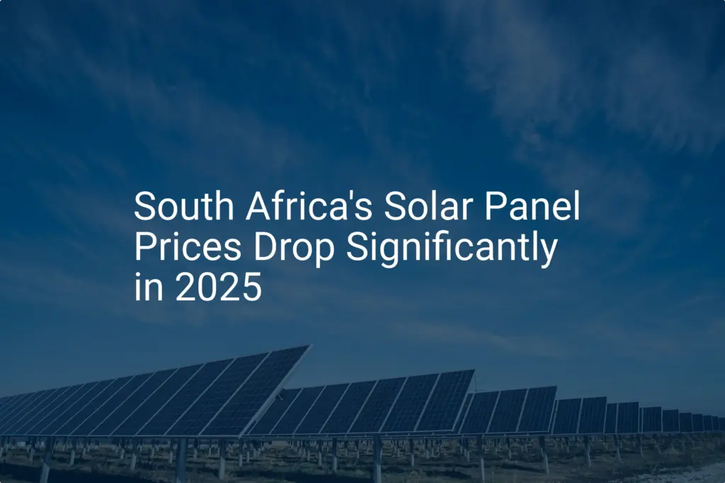 Solar Panel Prices Drop in South Africa (2025): A Buyer's Guide