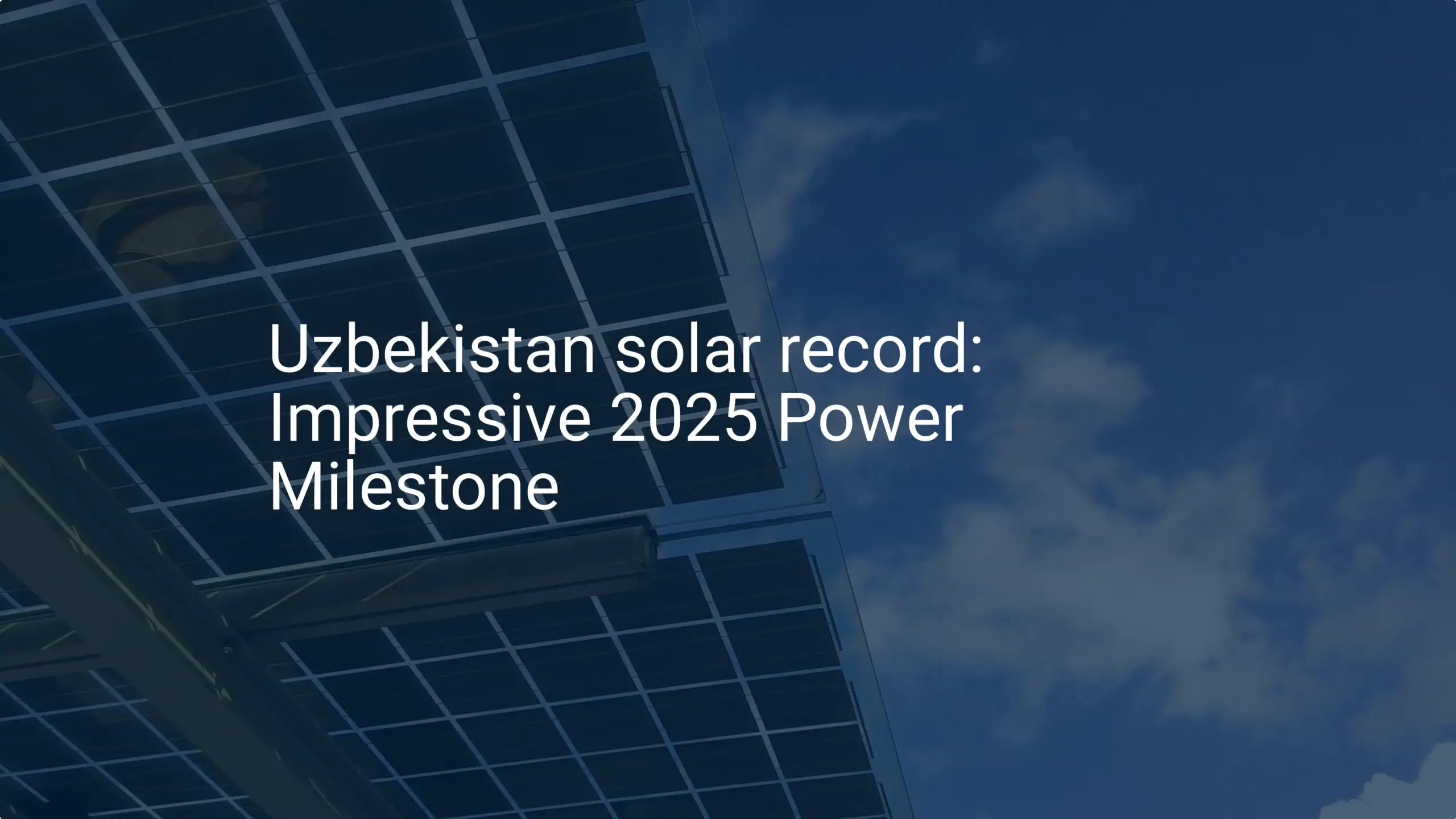 Uzbekistan Solar Panel Manufacturing | Market Insights Report