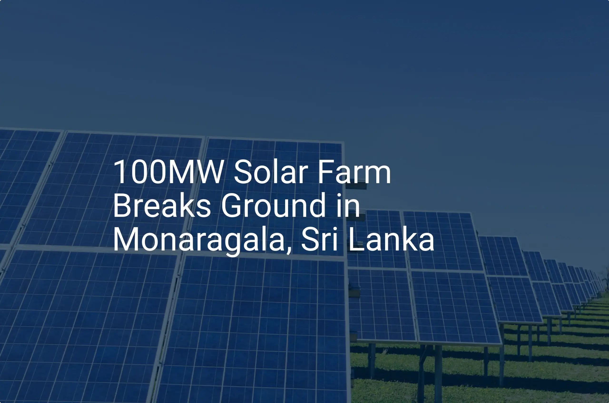 Sri Lanka solar farm: 100 MW Project Is a Stunning Success - PVknowhow.com