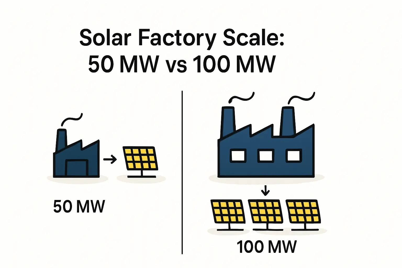 Solar Factory in Uzbekistan: A 50 MW vs 100 MW Analysis