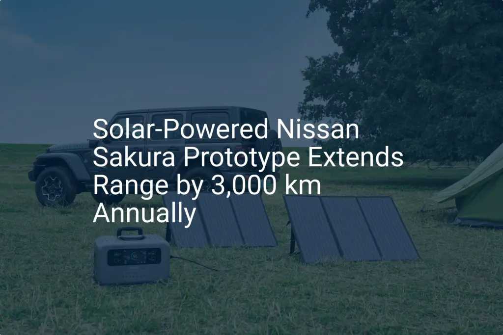 Nissan Sakura solar power: Unique 3,000 km Range Boost - PVknowhow
