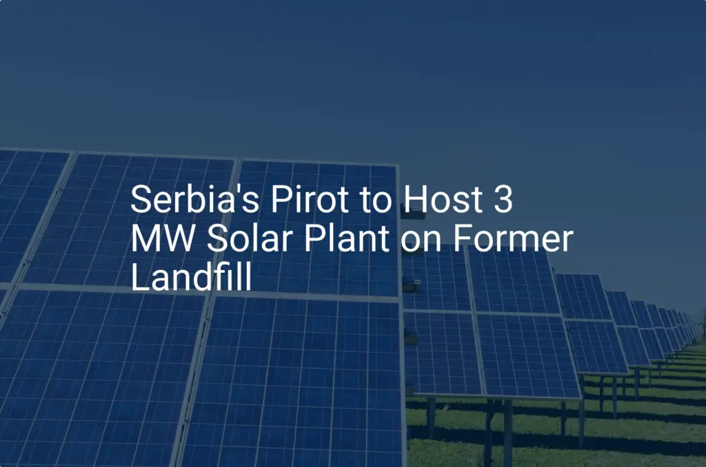 Pirot solar plant: Impressive 3 MW Project Launched - PVknowhow