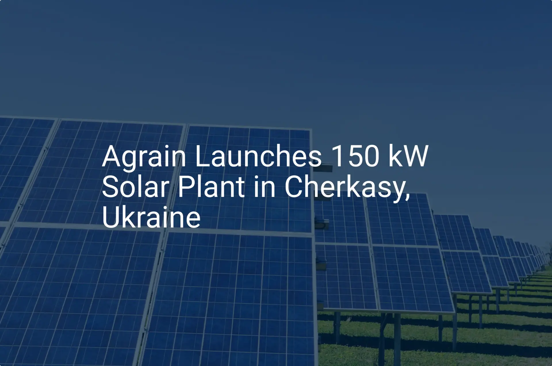 Ukraine solar plant: Stunning 150 kW Project Launches - PVknowhow